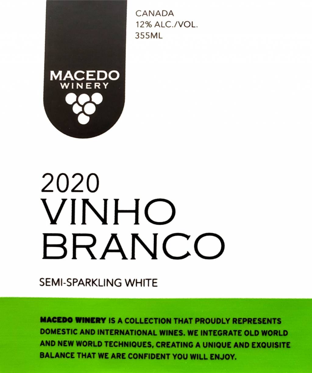 Vinho Branco Semi-Sparkling White 2020 – Macedo Winery